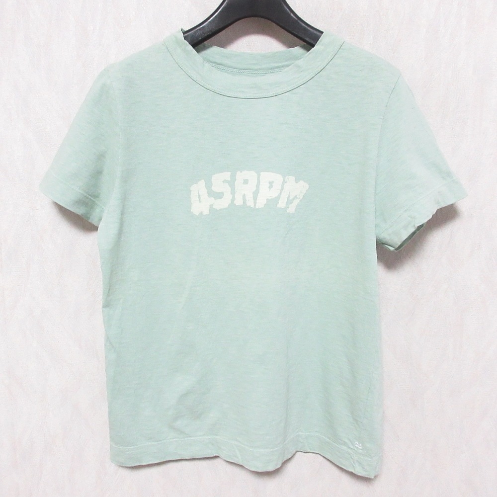 【楽天市場】【中古】 美品 45r 45RPM フォーティファイブアールピーエム アーチロゴプリント 半袖 Tシャツ カットソー 3 ミントグリーン レディース Luxs ブランド古着の ...