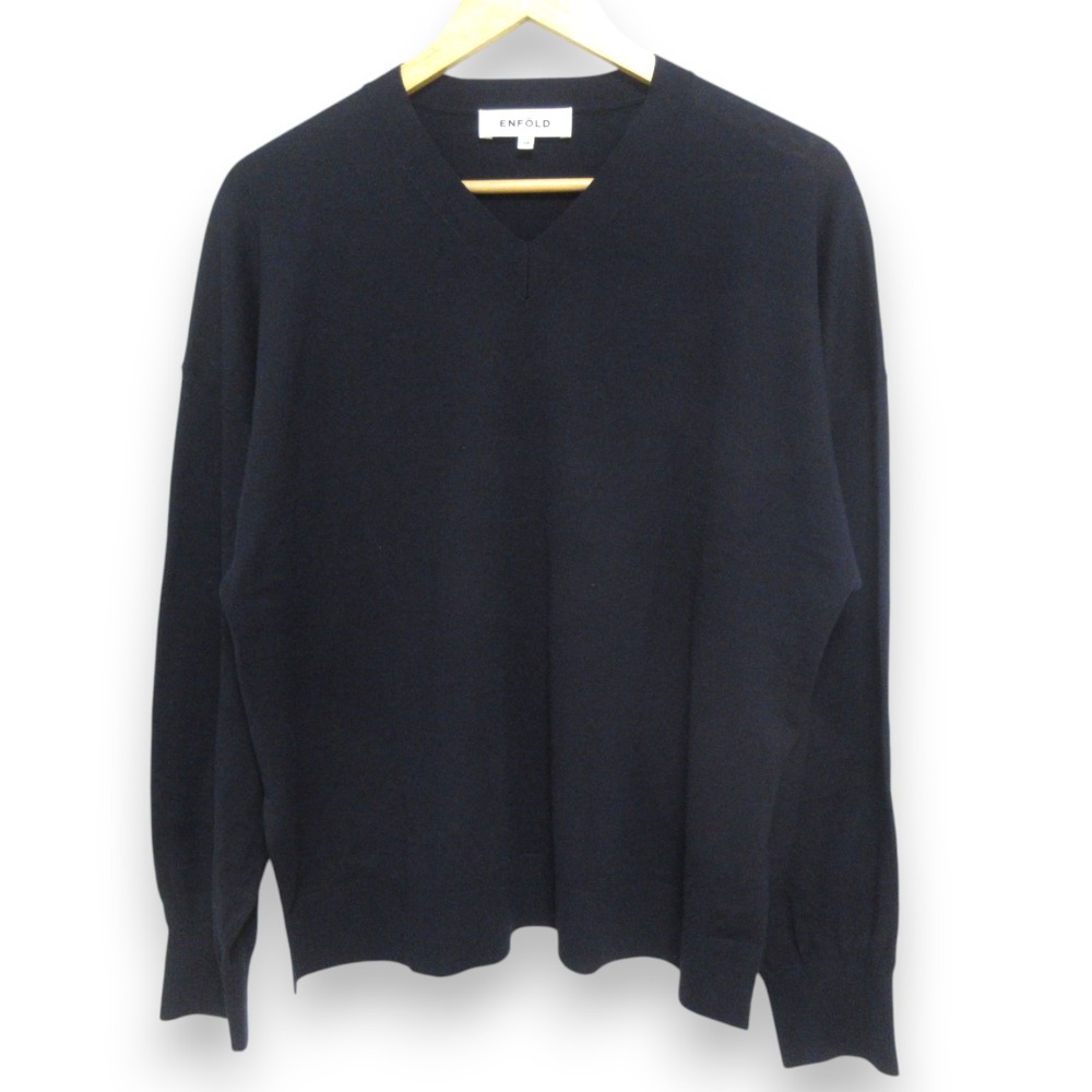 【楽天市場】【中古】 新品同様 24AW ENFOLD エンフォルド オンライン完売モデル V-NECK PULLOVER シルク Vネック ニット セーター 300HA170-1260 38 ...