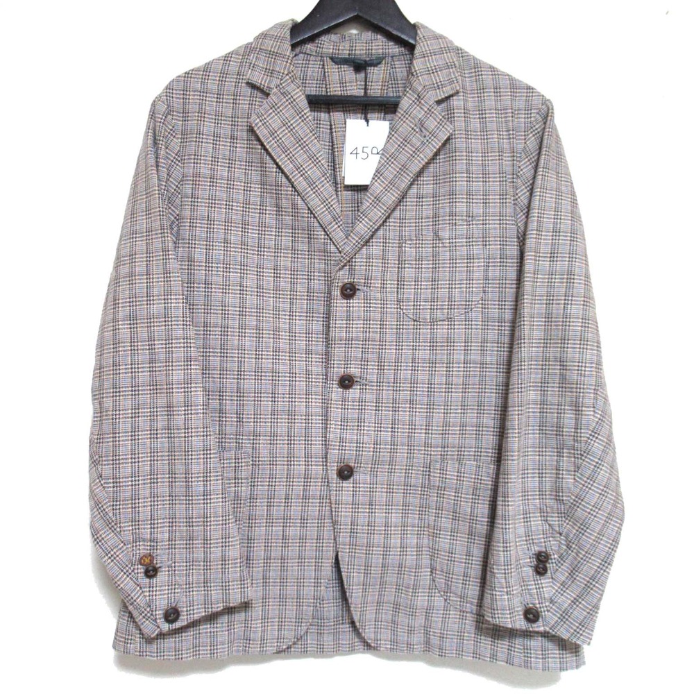 【楽天市場】【中古】未使用 23SS 45R フォーティーファイブアール チェック柄 春コットンツイードの908みゆきジャケット 80110044 2サイズ ベージュ系 メンズ Luxs ...