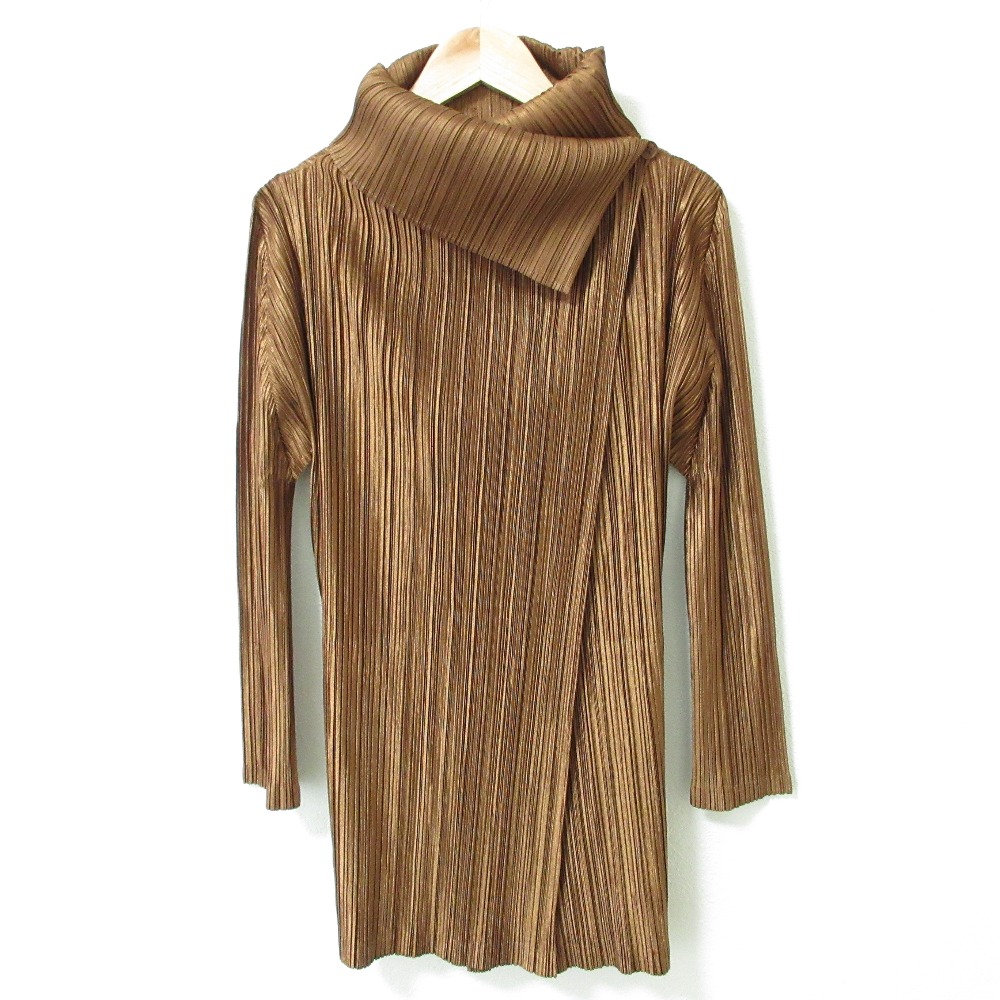 【楽天市場】【中古】新品同様 PLEATS PLEASE プリーツプリーズ イッセイミヤケ ボリュームカラー カーディガン ジャケット ...