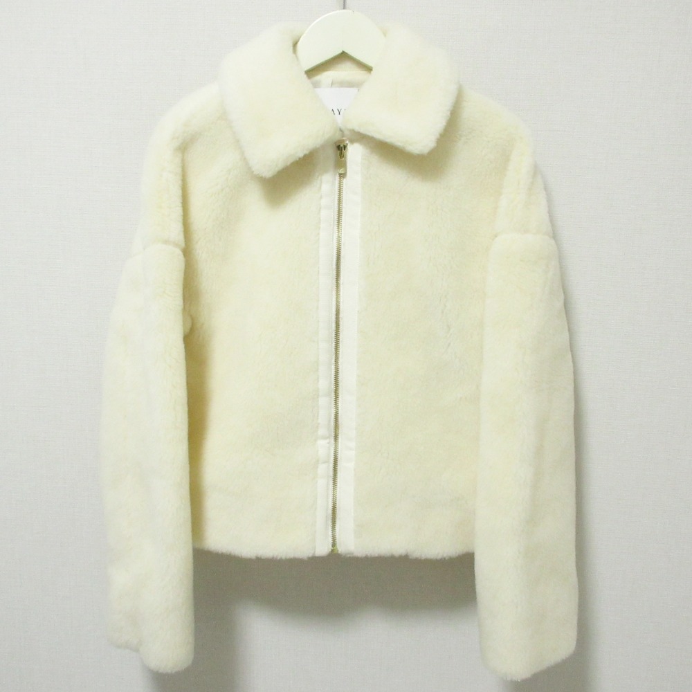【楽天市場】【中古】美品 22AW ANAYI アナイ シルクブレンド ボアジップブルゾン ジャケット 34 オフホワイト レディース Luxs ブランド古着のリュクス：Luxs（ブランド古着 ...