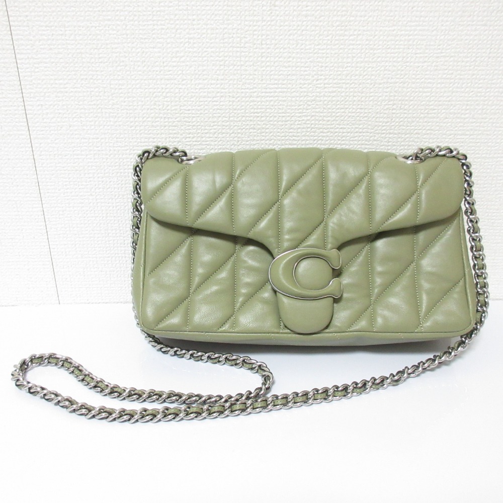 【楽天市場】【中古】良品 COACH コーチ THE TABBY BAG レザー チェーン ショルダーバッグ CP147 オリーブ レディース ...