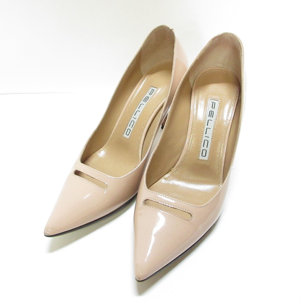 【楽天市場】【エントリーポイント10倍】【中古】 PELLICO ペリーコ アネッリ パテントレザー ポインテッドトゥ パンプス 35 22cm ピンクベージュ レディース Luxs ブランド ...