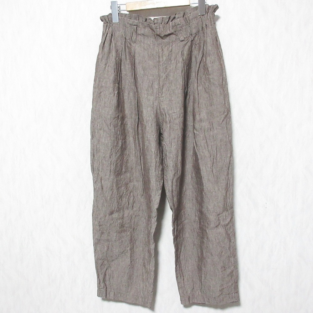 【楽天市場】【中古】美品 nest Robe ネストローブ リネンダンガリー2タックイージーパンツ 01203-1511 サイズF ブラウン ...
