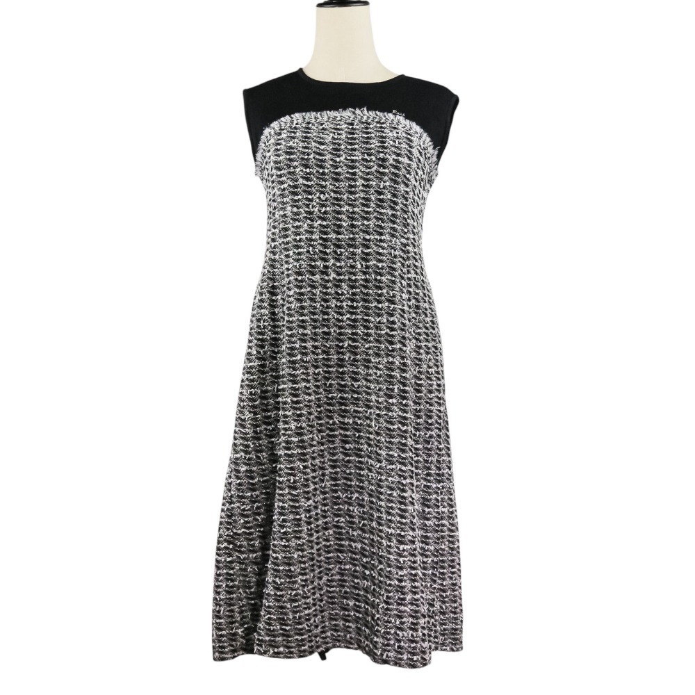 【楽天市場】【中古】美品 25SS Rene ルネ ニット ツイード ノースリーブ ドレス ワンピース 6522130 サイズ34 ブラック レディース Luxs ブランド古着のリュクス ...
