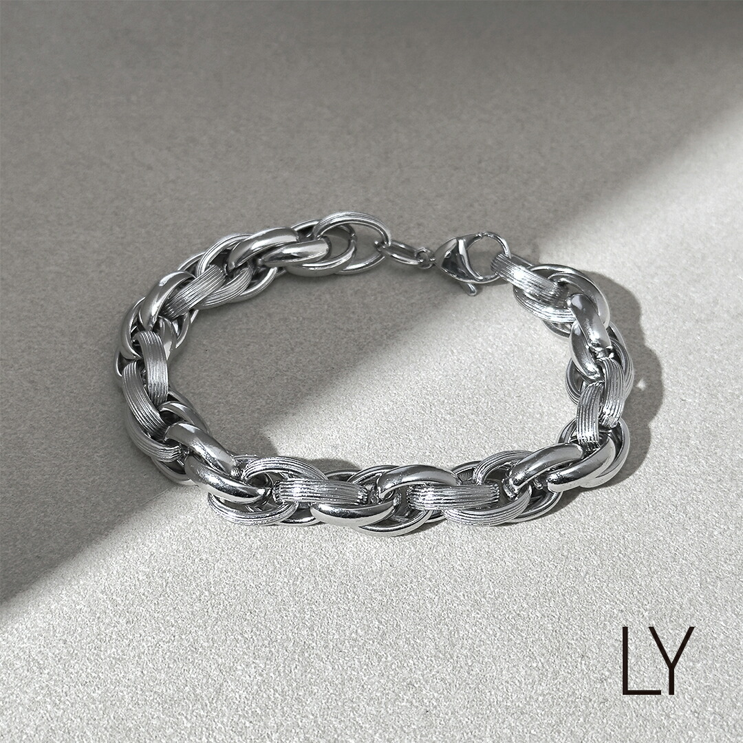 【楽天市場】SALE10％OFF(6月11日01:59まで) LY/エルワイ ブレスレット メンズ チェーン シンプル ステンレス ...