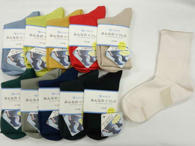 【楽天市場】NAIGAI COMFORT みんなのくつした 履き口ゆったり 無地 クルーソックス 婦人 レディスソックス 定番：MField ...