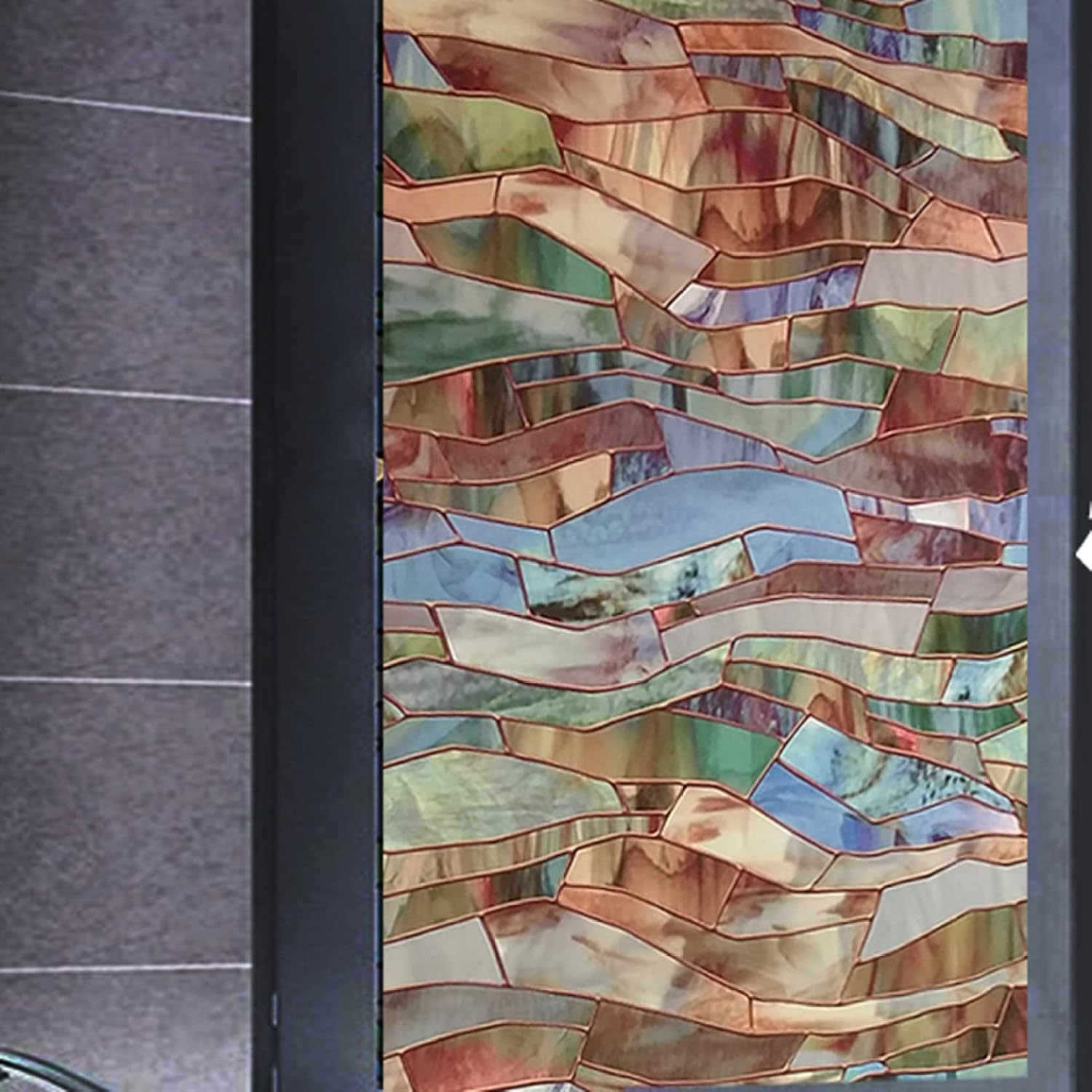 【楽天市場】ステンドグラス ガラス窓用フィルム レトロ 遮光 すりがらすシート 遮熱 紫外線対策 貼り直しでき お洒落 接着剤必要なし 日差し ...