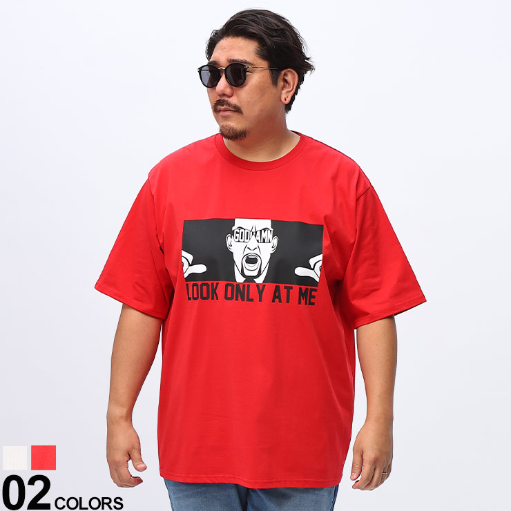 【楽天市場】ARISTRIST (アリストトリスト) LOOK ONLY AT ME イラストプリント 半袖 Tシャツ 4573305 大きいサイズ メンズ トップス Tシャツ 半袖 プリント ...