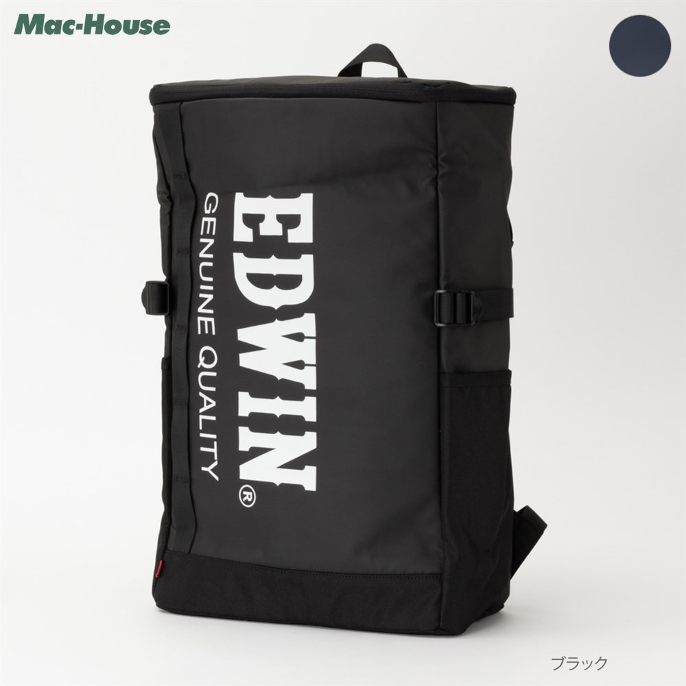 【楽天市場】[今だけ最大10％OFFクーポン]エドウィン EDWIN デイパック リュックサック バックパック BOXリュック ポケット パソコン用ポケット ロゴ プリント 大容量 ハーネス ...