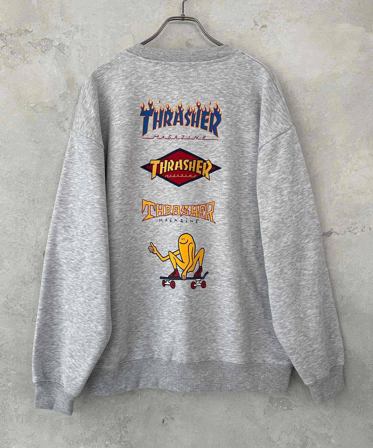 【楽天市場】[特別価格][25日P5倍！更にクーポン割]スラッシャー THRASHER トレーナー スウェット 裏起毛 メンズ 暖かい ユニセックス トップス ロゴ 刺繍 バックプリント ...