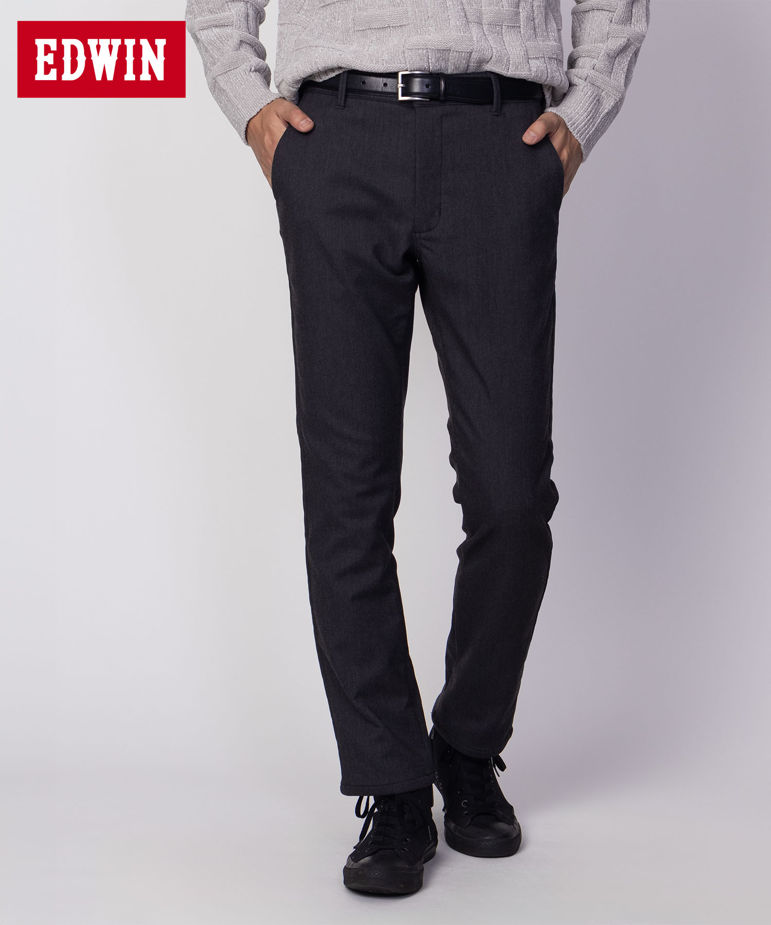 【楽天市場】[今だけ！最大800円OFFクーポン]エドウィン EDWIN ストレートパンツ チノパン カラーパンツ メンズ 裏起毛 暖かい ストレッチ ボトムス 前開き フロントジップ ...