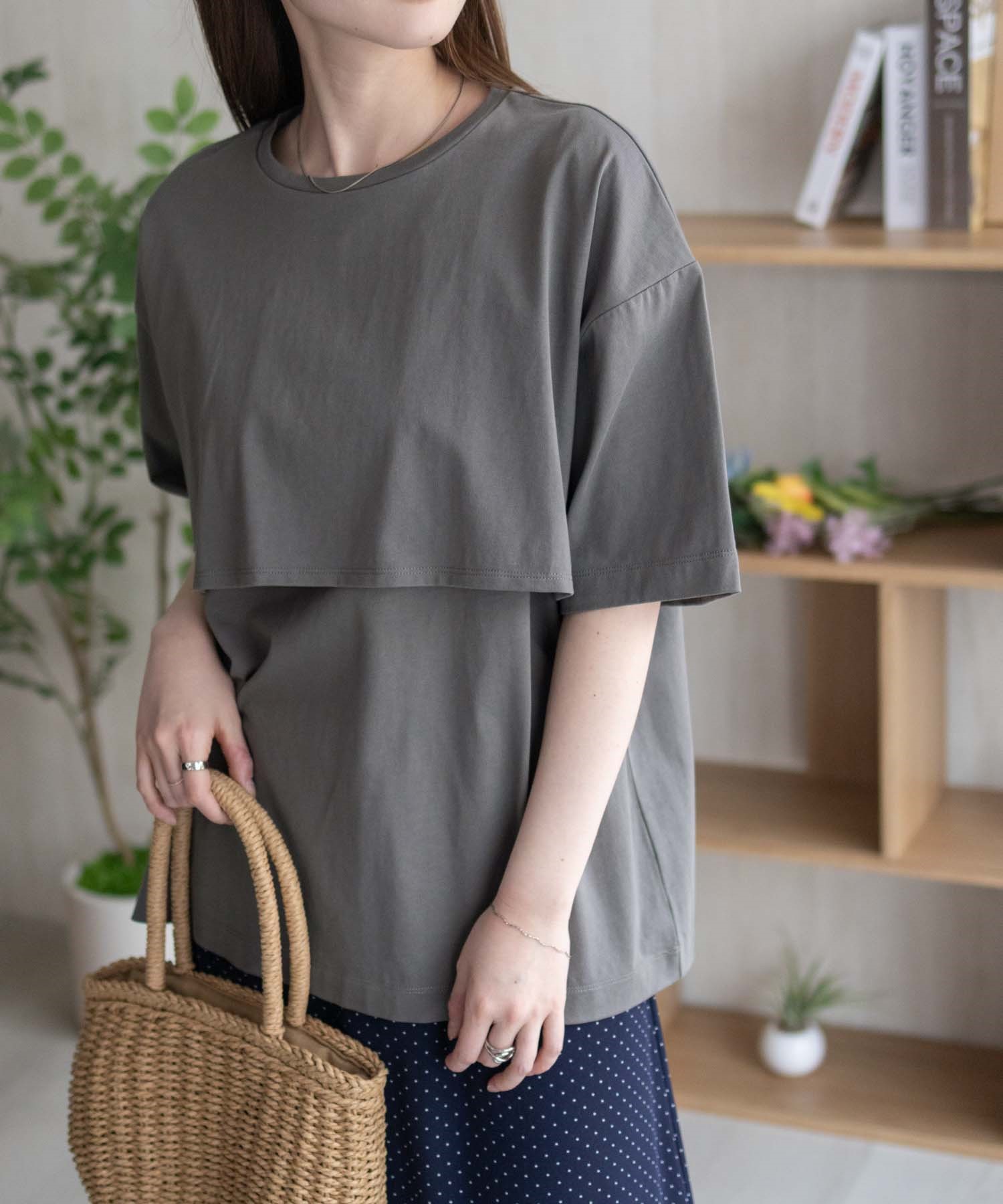 【楽天市場】[64h限定☆特別価格][今だけクーポン割]ハッシュアッシュ HusHusH Tシャツ レディース 半袖 5分袖 綿100％ コットン フェイクレイヤード トップス 無地 白 黒 ...