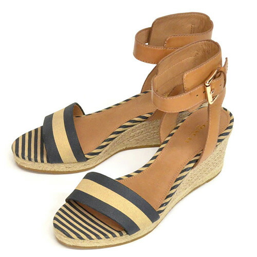 【楽天市場】【ブティック商品】 コーチ／COACHHELEN BLEEK CAB STRIPE ウェッジ サンダル シューズA5713 BCG ...