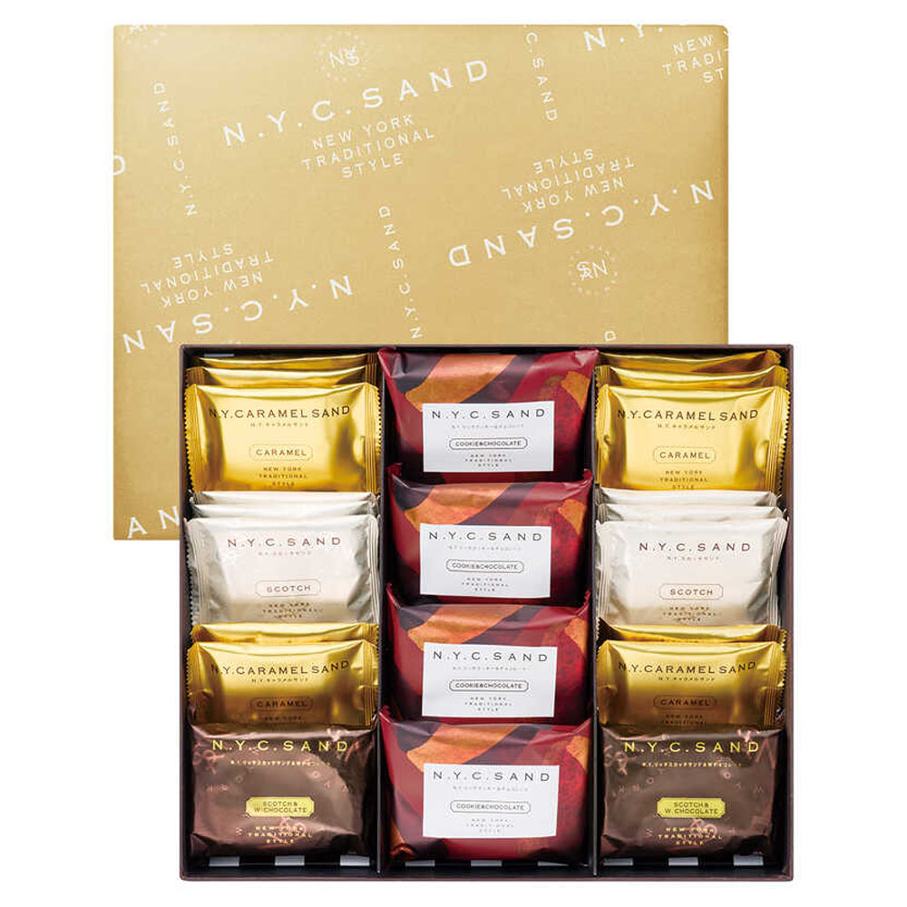 【楽天市場】N.Y.C.SAND N.Y.C.S.ギフトボックス 1箱 NYCサンド ギフトボックス キャラメル キャラメルサンド クッキーサンド お菓子 詰め合わせ：Macaron
