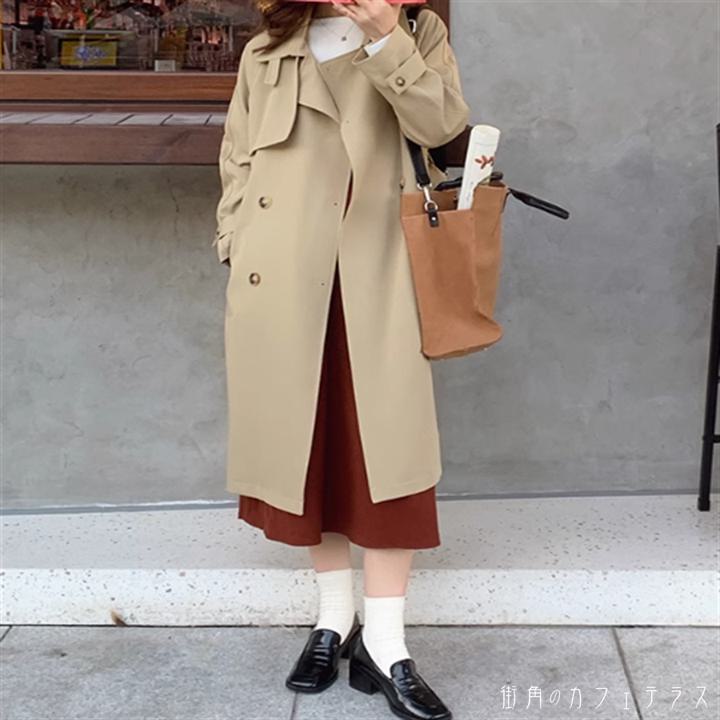 【楽天市場】アウター ジャケット 羽織り 2色 チェスター トレンチ チェスターコート 袖あり 長袖 Vネック Aライン フレア ロング ...