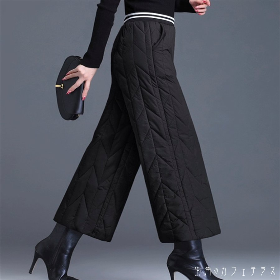 【楽天市場】ダウンパンツ 2色 ロング マキシ ボトム パンツ キルティング 厚手生地 防寒 あったか 可愛い 大人可愛い きれいめ シンプル ...