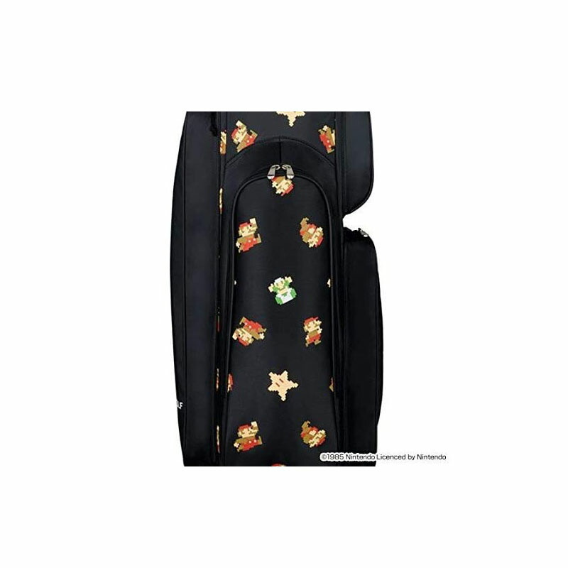 【楽天市場】スーパーマリオブラザーズ マリオ キャディバッグ SMCB002B 黒 ブラック 9型 47インチ 5分割 2.9kg 軽量 ...