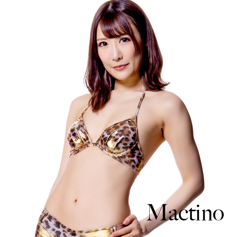 【楽天市場】ワイヤー入りカップブラトップ・ゴールドレオパード：mactino
