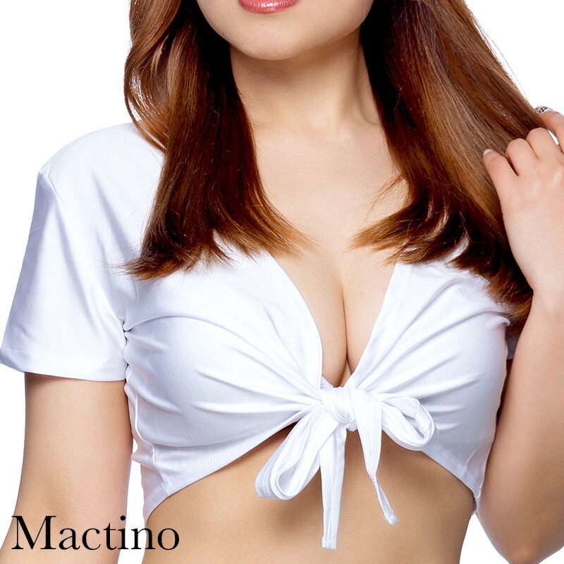 【楽天市場】前結びショートトップス・ホワイト：mactino