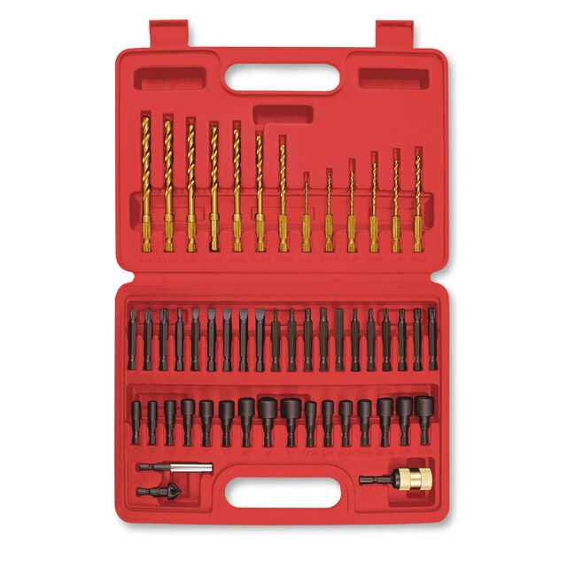 【楽天市場】MAC TOOLS（マックツールズ） 52Pc. 1/4" ヘックス クイックコネクトチタンコートドリルビット／ドライバーセット ...