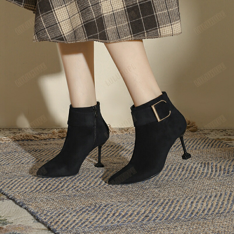 楽天市場】レディース アンクルブーツ ハイヒール 特殊 ピンヒール