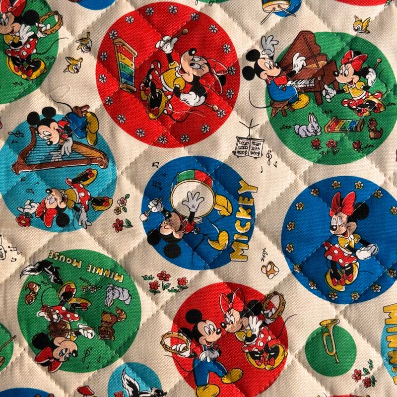 【楽天市場】キルティング ミッキー＆ミニー【ベージュ】オックスキルト生地ファブリック(キャラクター 生地 入園入学通園通学)ディズニー GRQ ...