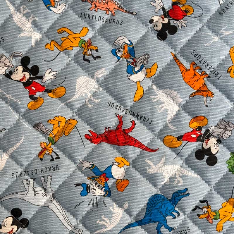 【楽天市場】キルティング ミッキーマウス 恐竜【サックス】オックスキルト生地ファブリック(キャラクター 生地 入園入学通園通学)ディズニー ...