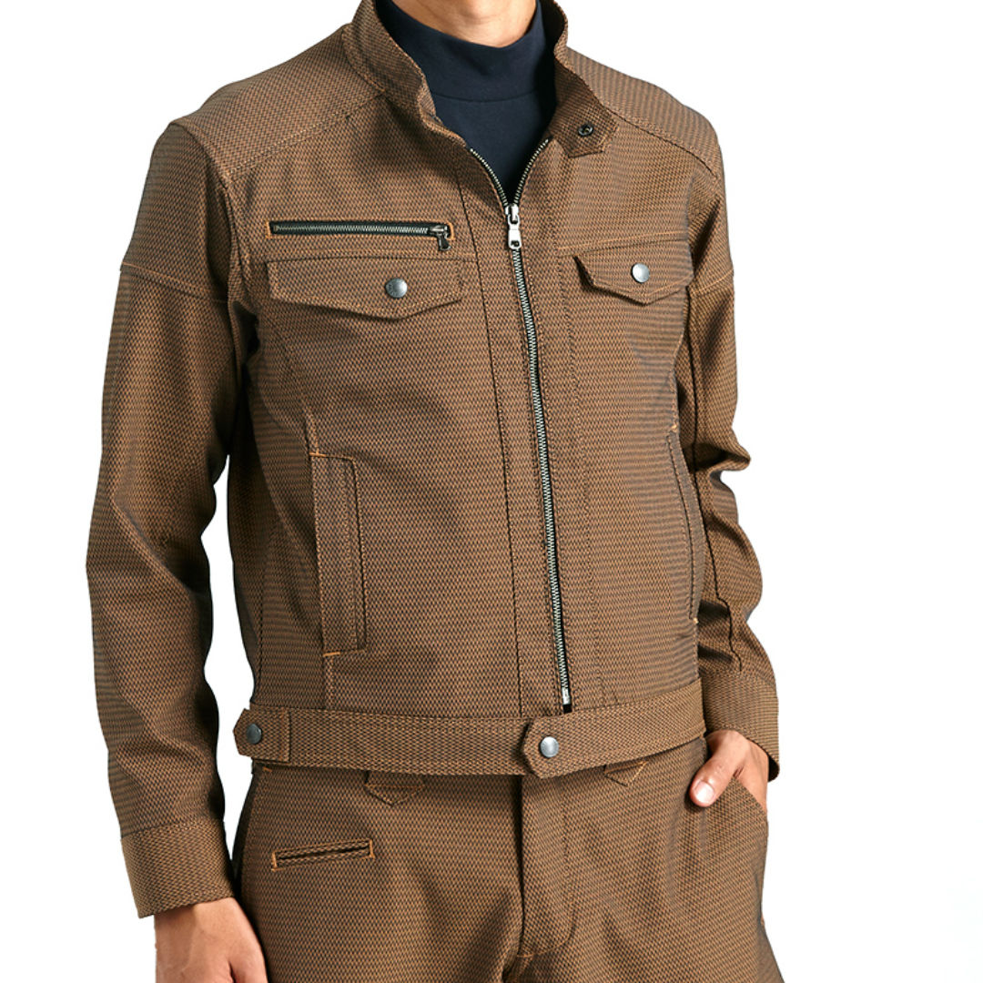 【楽天市場】作業服 作業着 寅壱 作業ズボン ニッカポッカ 7760-554 ライダースジャケット(7760-554)4L：Mahogany 楽天市場店