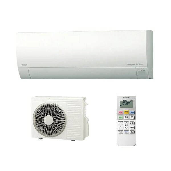 【楽天市場】日立 RAS-RK2825S(W) エアコン 10畳 ルームエアコン RKシリーズ 寒冷地向 メガ暖 白くまくん 単相100V 10畳程度 スターホワイト (RAS-RK28R(W ...