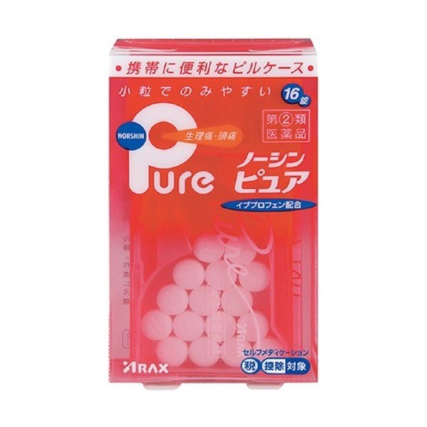 【楽天市場】【指定第2類医薬品】ノーシンピュア 16錠 解熱鎮痛薬 生理痛 頭痛 腰痛：マイドラ生活総合館