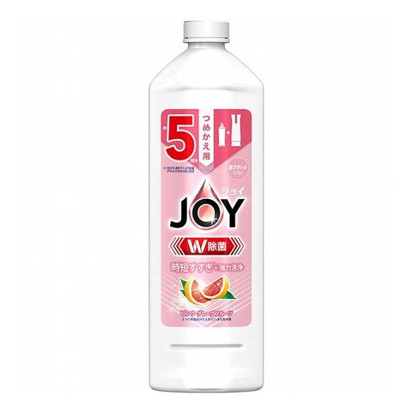 【楽天市場】ジョイ W除菌 食器用洗剤 ピンクグレープフルーツ 詰め替え(670ml)【ジョイ(Joy)】 洗浄力 除菌力 すすぎ キッチン用 台所用 こびりつき油 お皿や汚れ：マイドラ生活総合館