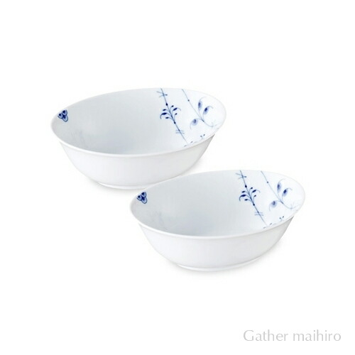 【楽天市場】ロイヤルコペンハーゲン ROYAL COPENHAGEN ブルーパルメッテ オーバルボウル ペア 15cm 2500033 ...