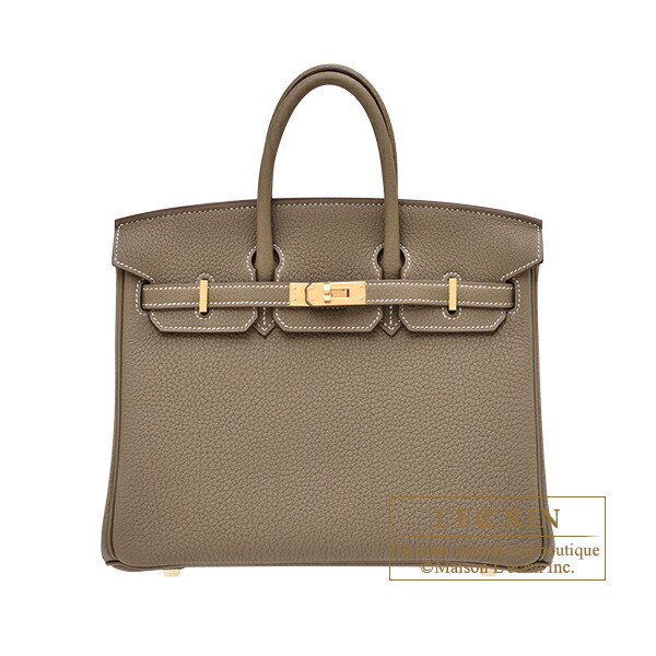 【楽天市場】エルメス バーキン25 エトゥープ トゴ ゴールド金具 HERMES Birkin bag 25 Etoupe grey Togo leather Gold hardware ...