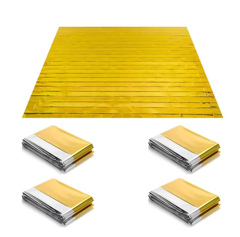 【楽天市場】Natiform エマージェンシーブランケット160*210cm (ゴールド + シルバー 4枚セット) 防災 アルミ サバイバル ...