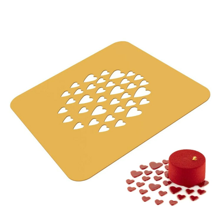 【楽天市場】シリコマート ステンシル クオーレ 2枚セット | 空焼き 不要 Silikomart STENCIL CUORE ハート バレンタイン：馬嶋屋菓子道具店