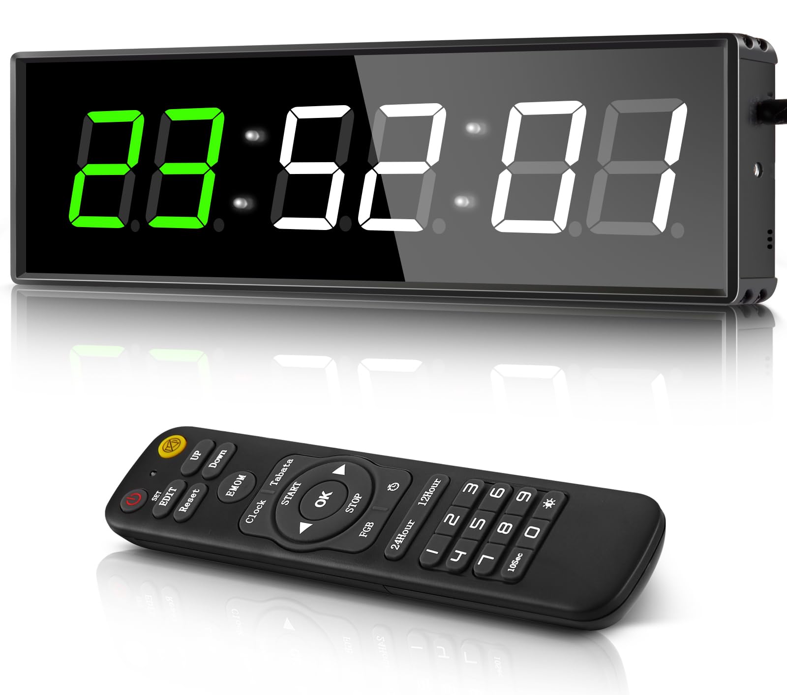 【楽天市場】Koolertron スポーツタイマー リモコン付き インターバルタイマー フィットネス/トレーニング/料理/競技のタイミングに ...