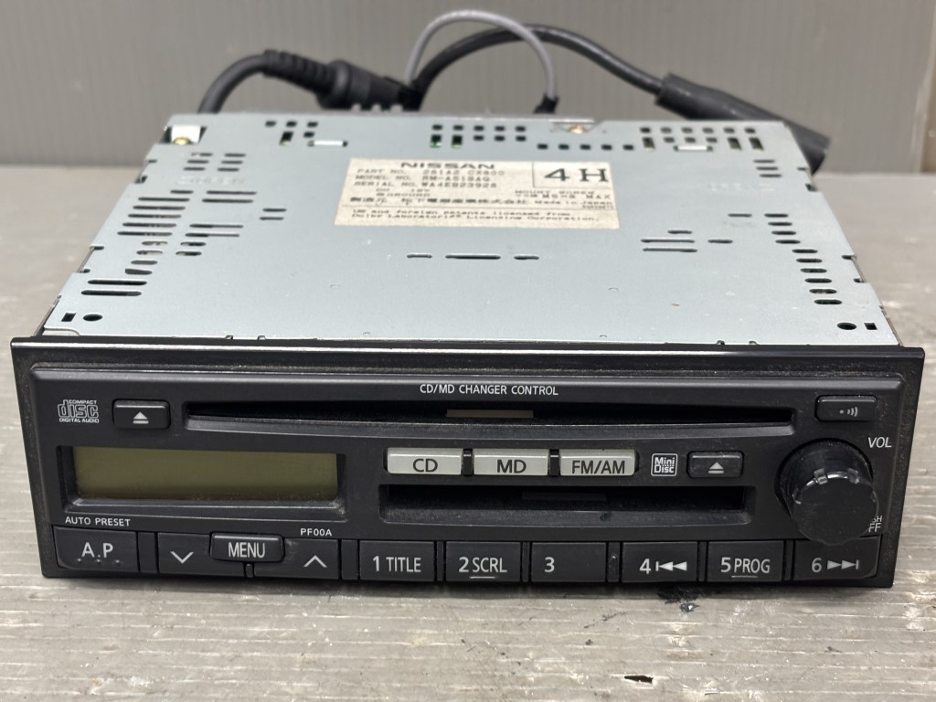 【楽天市場】50 エルグランド ハイウェイスター 後期(APE50 E50) 純正 松下 破損無 動作保証 オーディオデッキ CD/MDデッキ RM-A51SAQ 281A2 CX800 ...