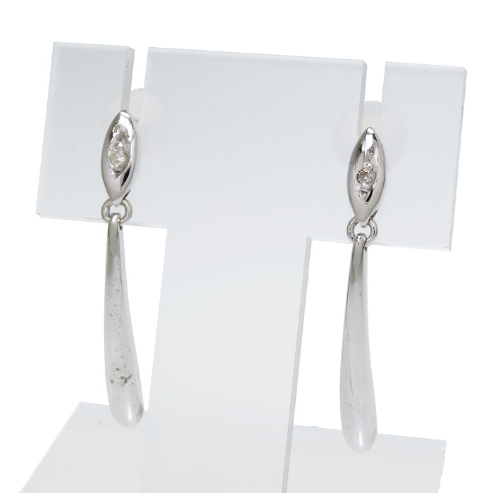 【楽天市場】スタッド ダイヤモンド 0.01×2ct ピアス K14WGホワイトゴールド 14金 2.0g レディース【中古】【真子質店】【NN】【Yx】：真子質店楽天市場店