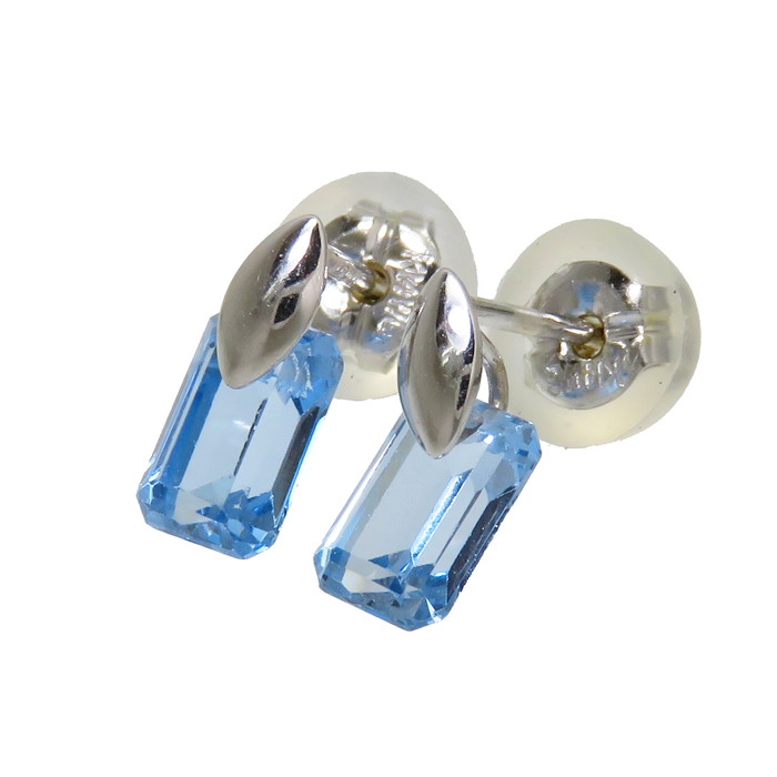 【楽天市場】スタッド ブルートパーズ ピアス K14WGホワイトゴールド 14金 0.6g レディース【中古】【真子質店】【NN】【Ix】：真子質店楽天市場店