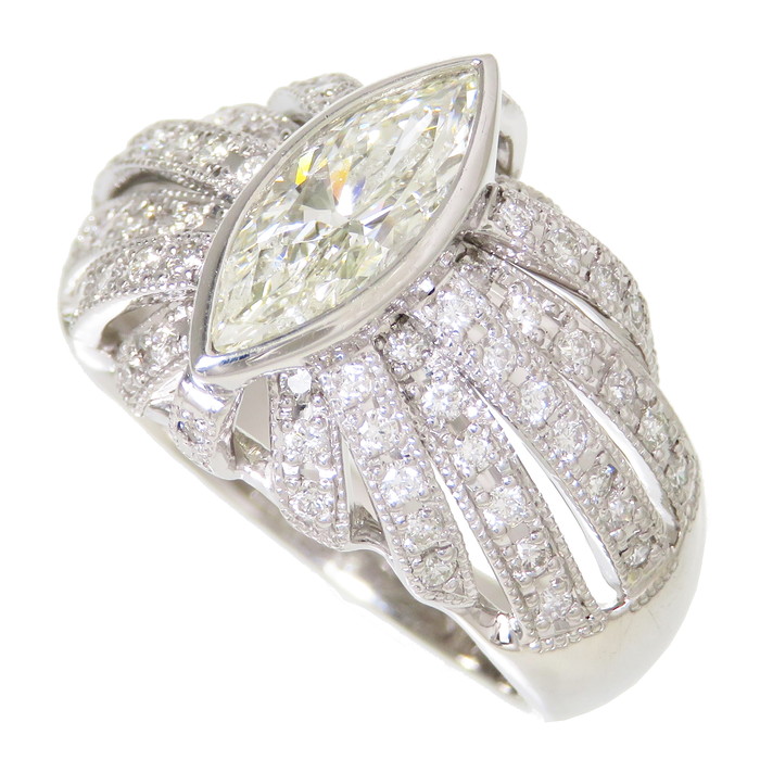 【楽天市場】13号 ダイヤモンド(推L-I1) 1.210ct ダイヤモンド 計0.65ct リング・指輪 Pt900プラチナ 12.6g レディース【中古】【真子質店】【NN】【IKxMo ...