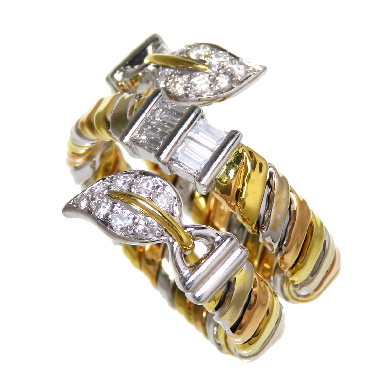 【楽天市場】15号 スリーカラー ダイヤモンド 計0.49ct リング・指輪 K18YGイエローゴールド 18金/K18PGピンクゴールド 18金/Pt950プラチナ 10.5g レディース ...