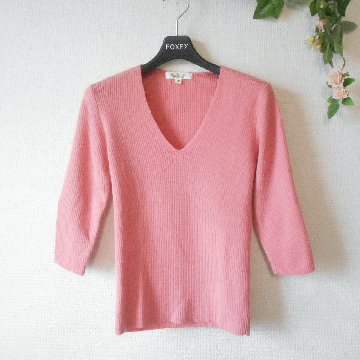 【楽天市場】【中古】a.v.v MICHEL KLEIN ミッシェルクラン セーター 7分袖 リブ ニット 秋 冬 レディース 42：ママポケット