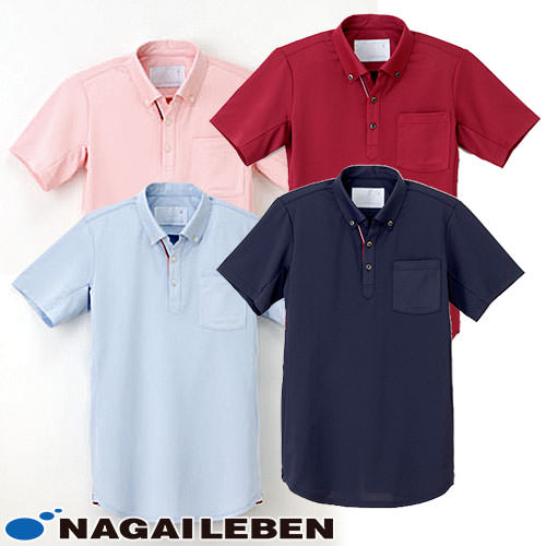 【楽天市場】ニット シャツ ポロシャツ 半袖 RK-5282 ナガイレーベン 介護服 仕事着 メンズ レディース 男女兼用 介護 制服 ...