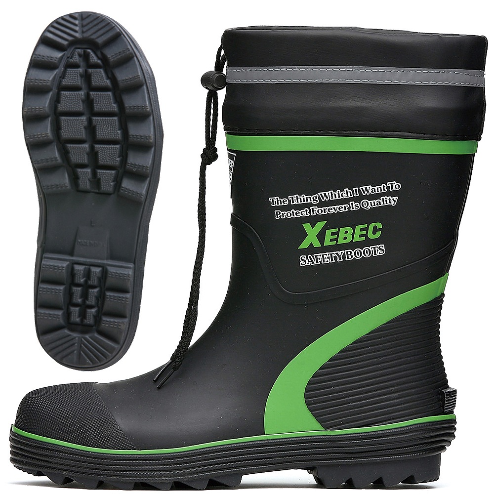【楽天市場】作業靴 長靴 ジーベック 85711 ショート丈セフティ長靴（安全長靴） XEBEC メンズサイズ 幅広 3E 先芯あり 反射材 （60_グリーン 71_レッド レッド グリーン ...
