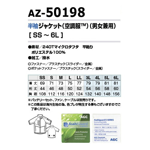 【楽天市場】空調服 半袖 AITOZ アイトス 空調服 TULTEX 50118型 半袖ジャケット メンズ レディース AZ-50198 作業着 作業服 春夏 涼しい 快適 猛暑対策 熱中症 ...