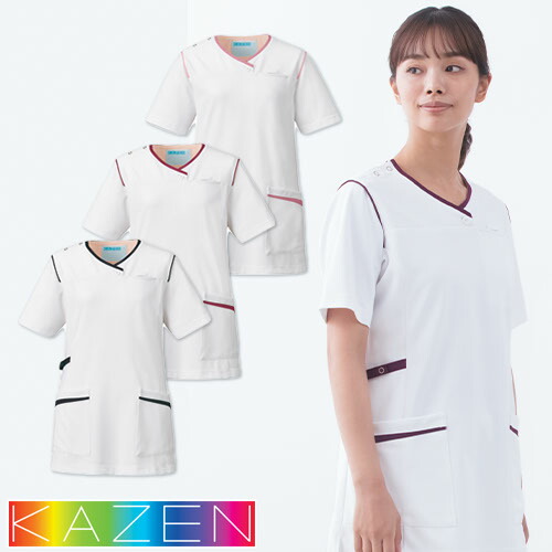 【楽天市場】レディススクラブ 白衣 医療 992 レディース 女性用 カゼン KAZEN 半袖 医者 看護師 ナース ナース服 研修医 医療 人気 制服 ユニフォーム ストレッチ 伸びる 制電 ...