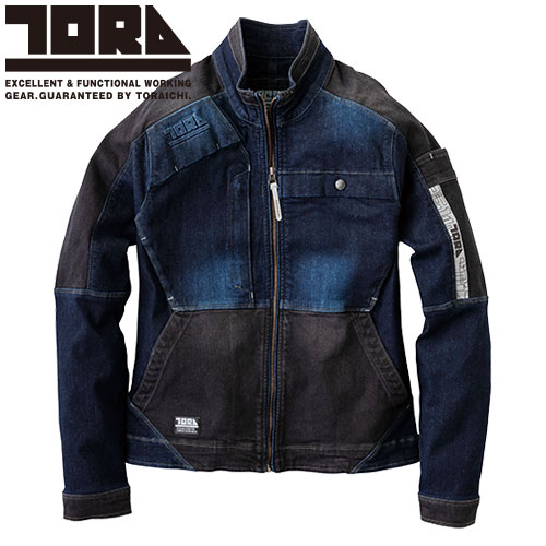 【楽天市場】作業服 デニム 寅壱 TORA デニムブルゾン 8840-124 作業着 通年 秋冬 カッコいい おしゃれ 人気 ストレッチ 再帰性反射 高強度 カジュアル タウンユース：作業服 ...