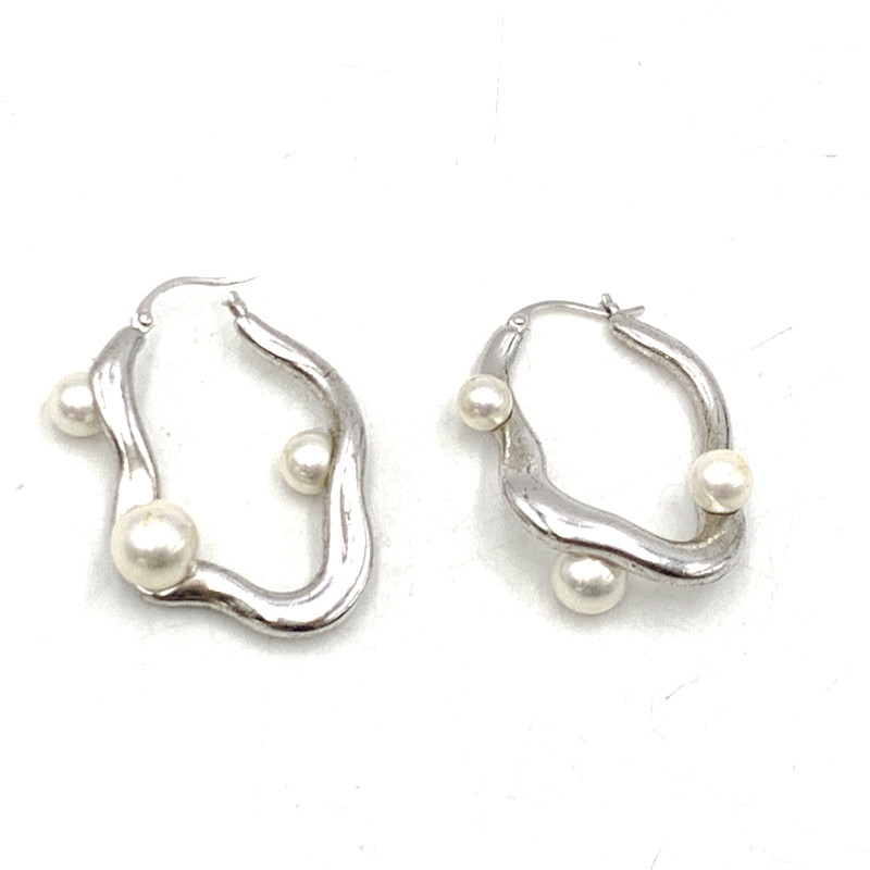 【楽天市場】【中古】【レディース】 ete エテ 925 K18 パールピアス アクセサリー 192-240911-as-15-izu カラー：シルバー 万代Net店：万代Net店