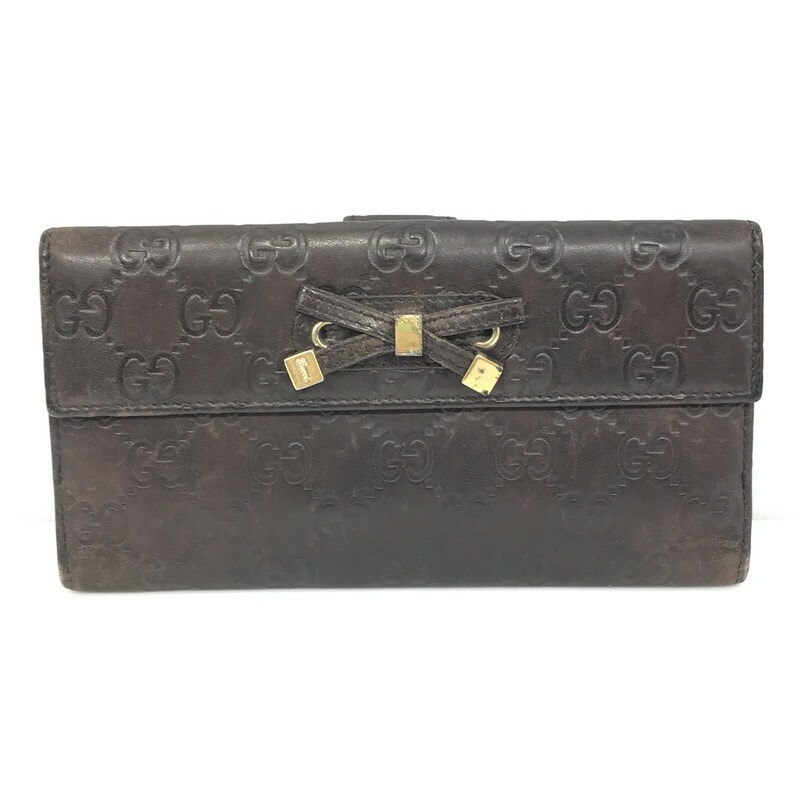 【楽天市場】【現状渡し品】【レディース】 GUCCI グッチ グッチシマ ウェイビングリボン ロングウォレット 167464 0416 長財布 ...